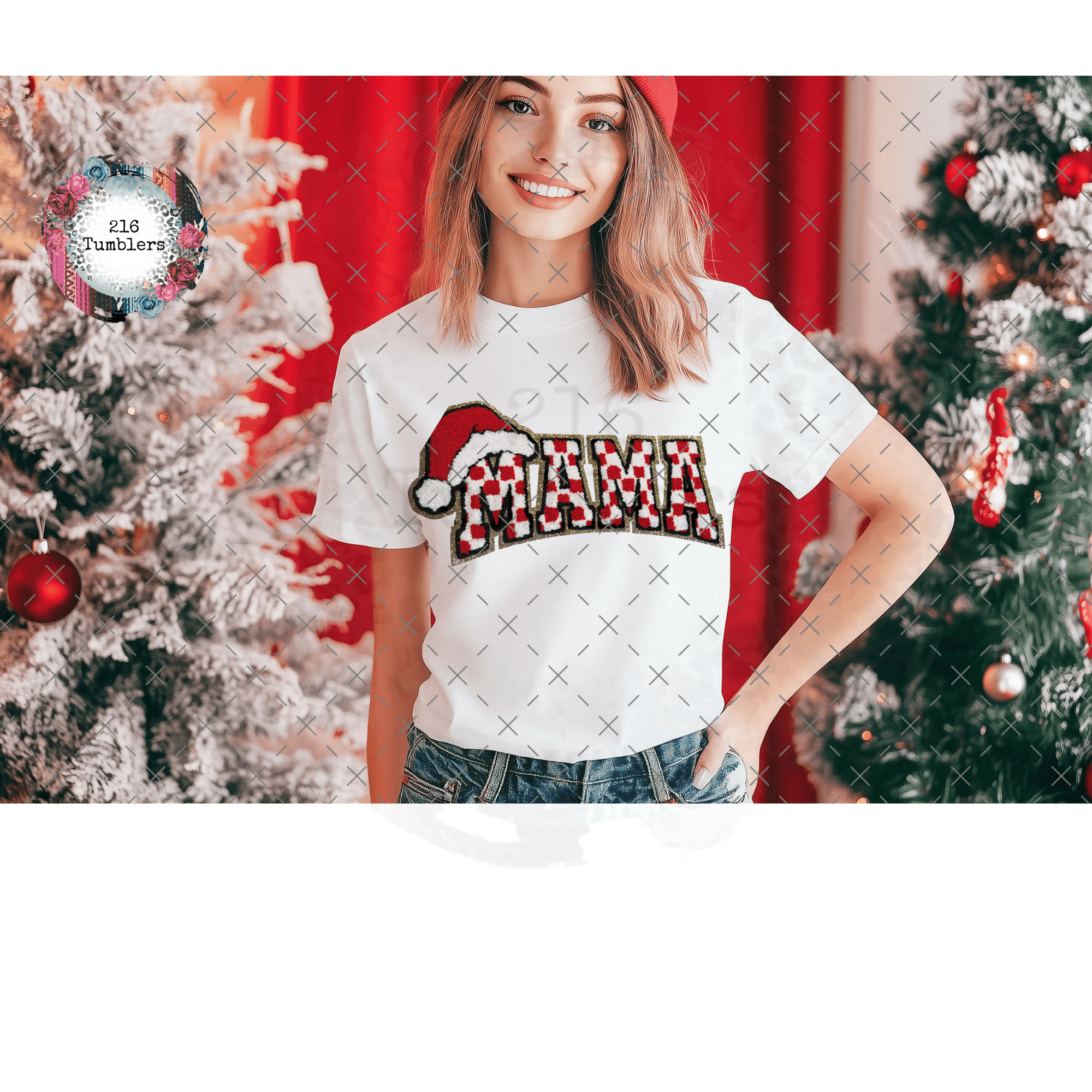 MAMA CHECKERED CHENILLE PATCH – 216 Tumblers