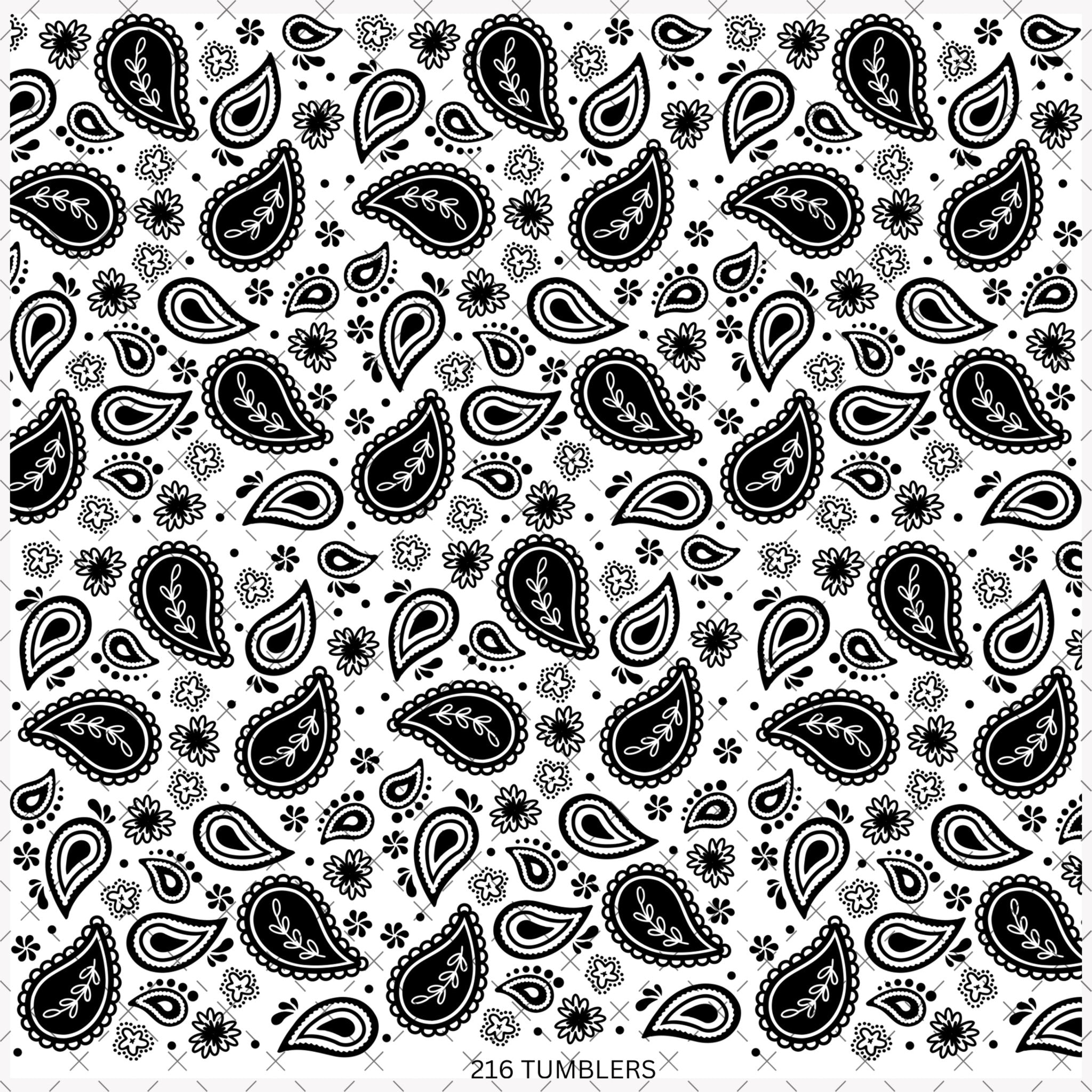 10X10- 157 BANDANA OUTLINES – 216 Tumblers