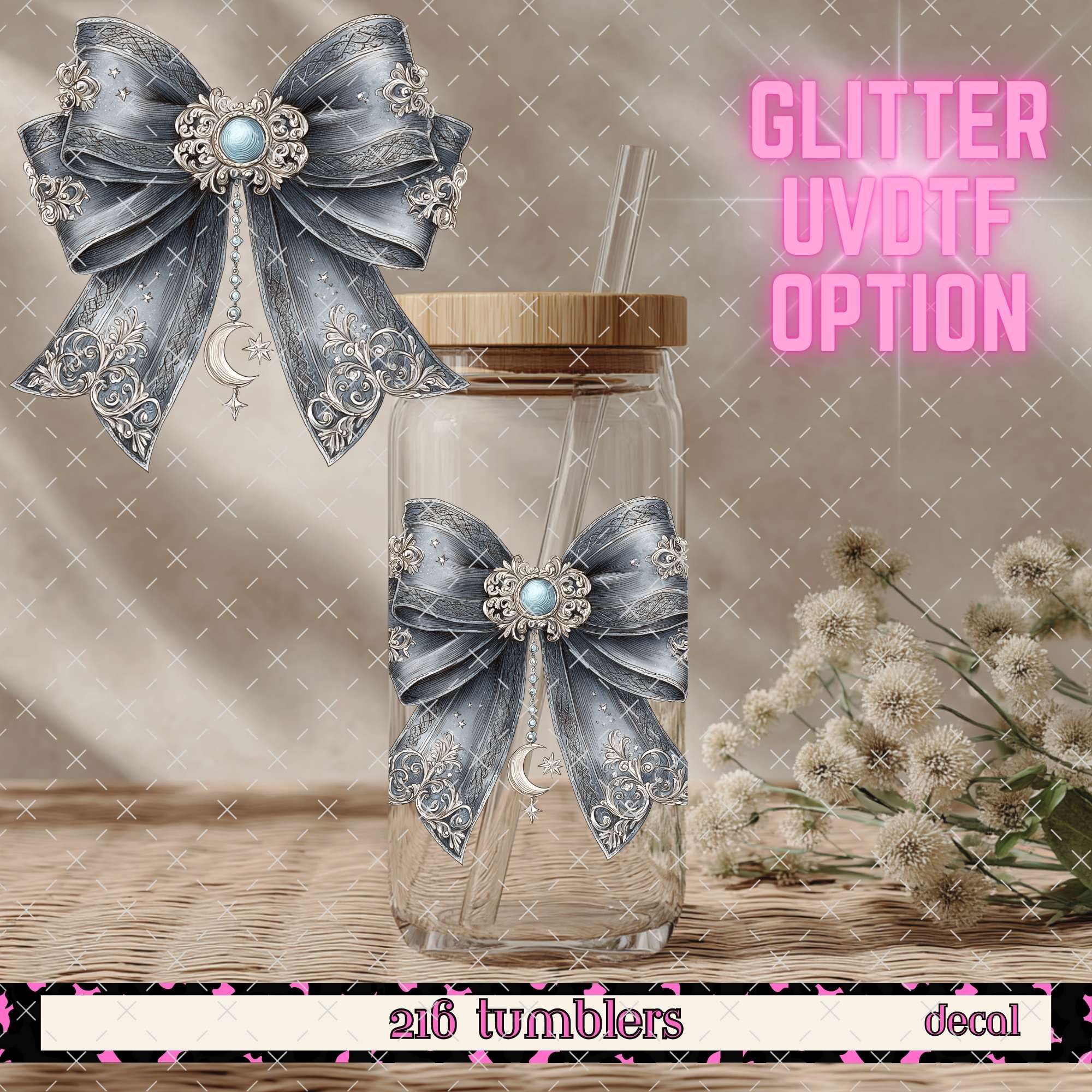 GLITTER UVDTF 411 CELESTIAL BOW – 216 Tumblers