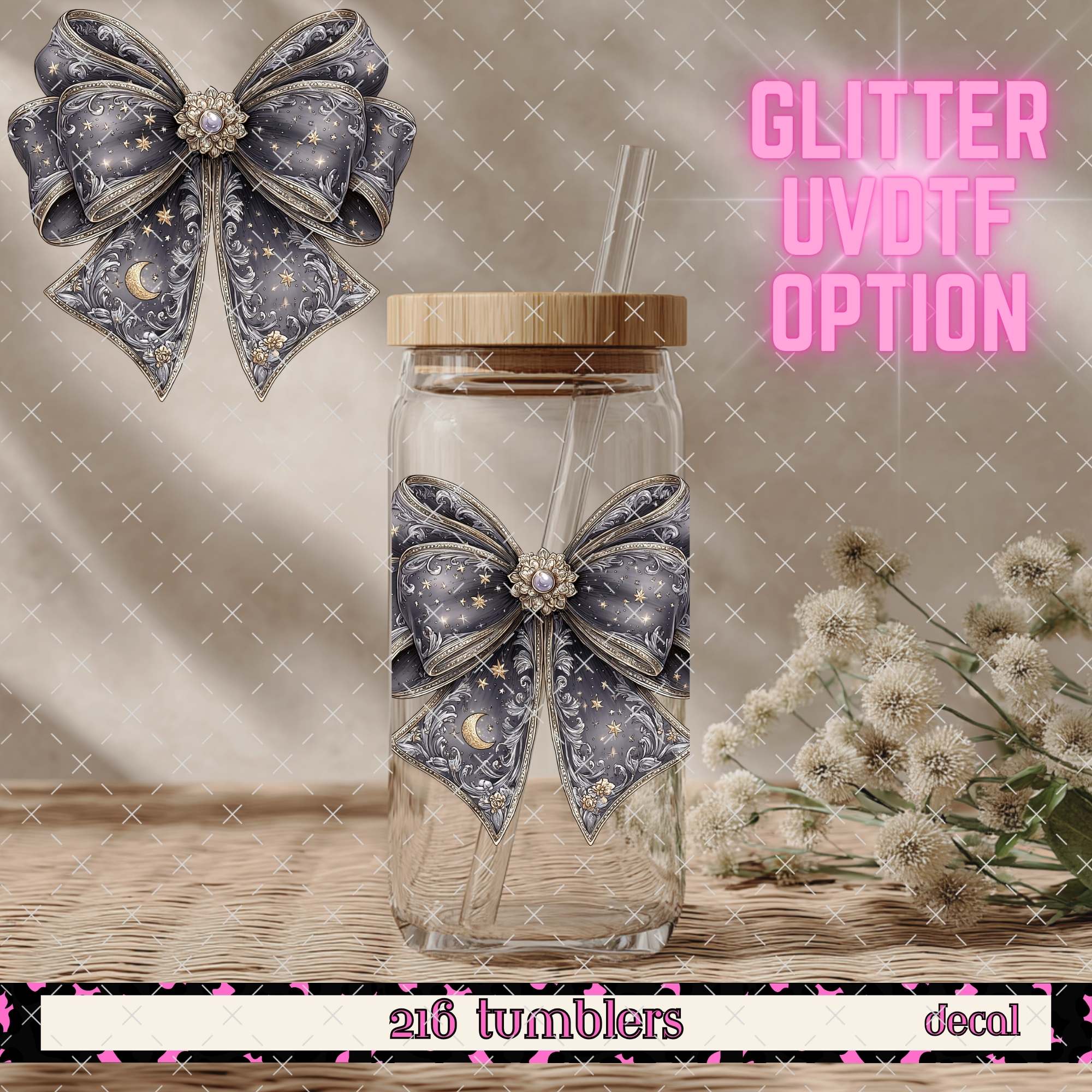 GLITTER UVDTF 417 CELESTIAL BOW – 216 Tumblers